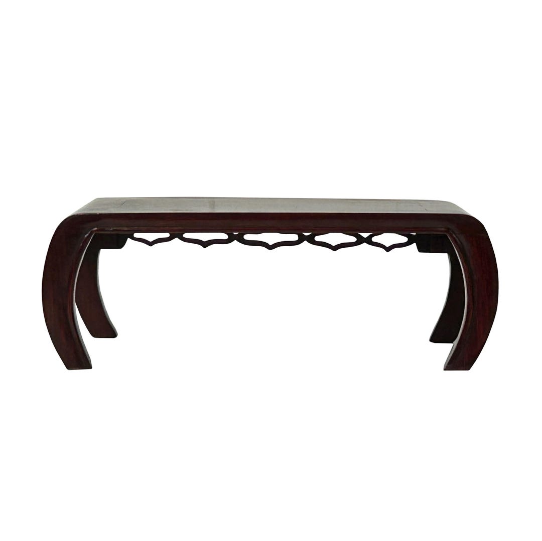 7" Brown Curve Leg Rhombus Pattern Rectangular Wood Display Stand Easel ...