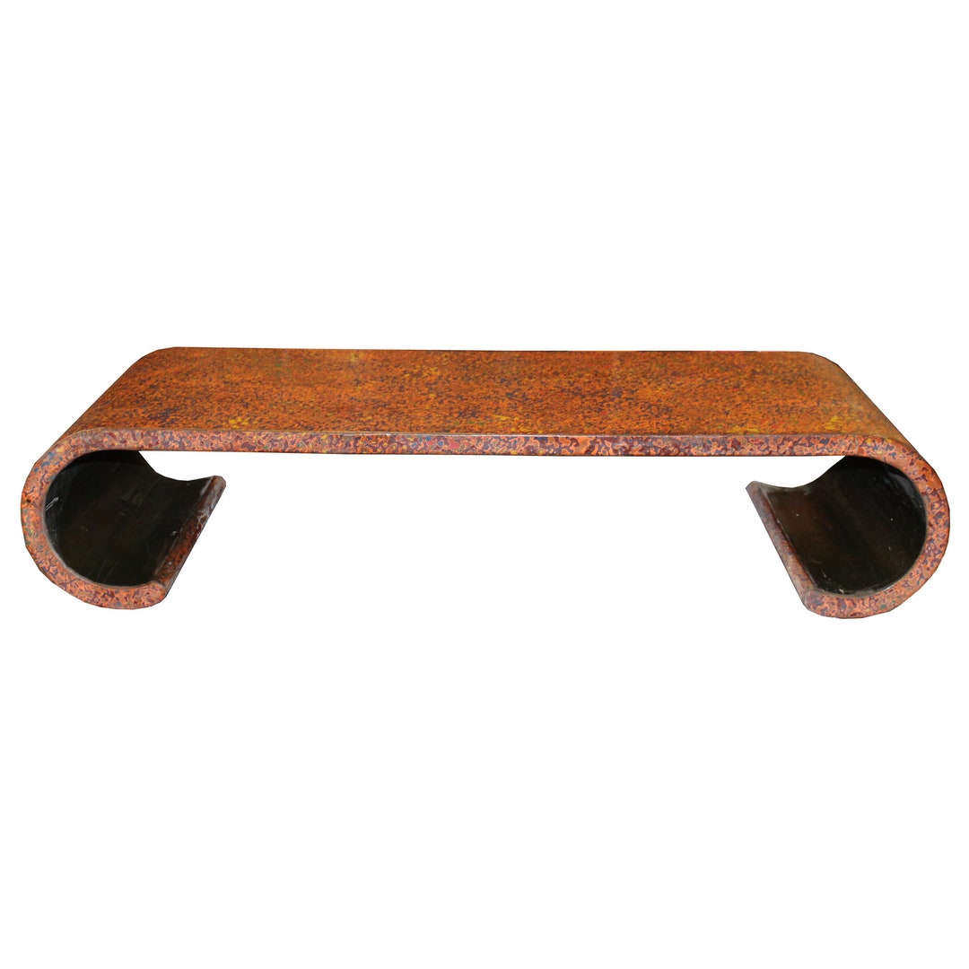 Handmade Blood Red Multi-layer Lacquer Wood Scroll Low Table - Etsy