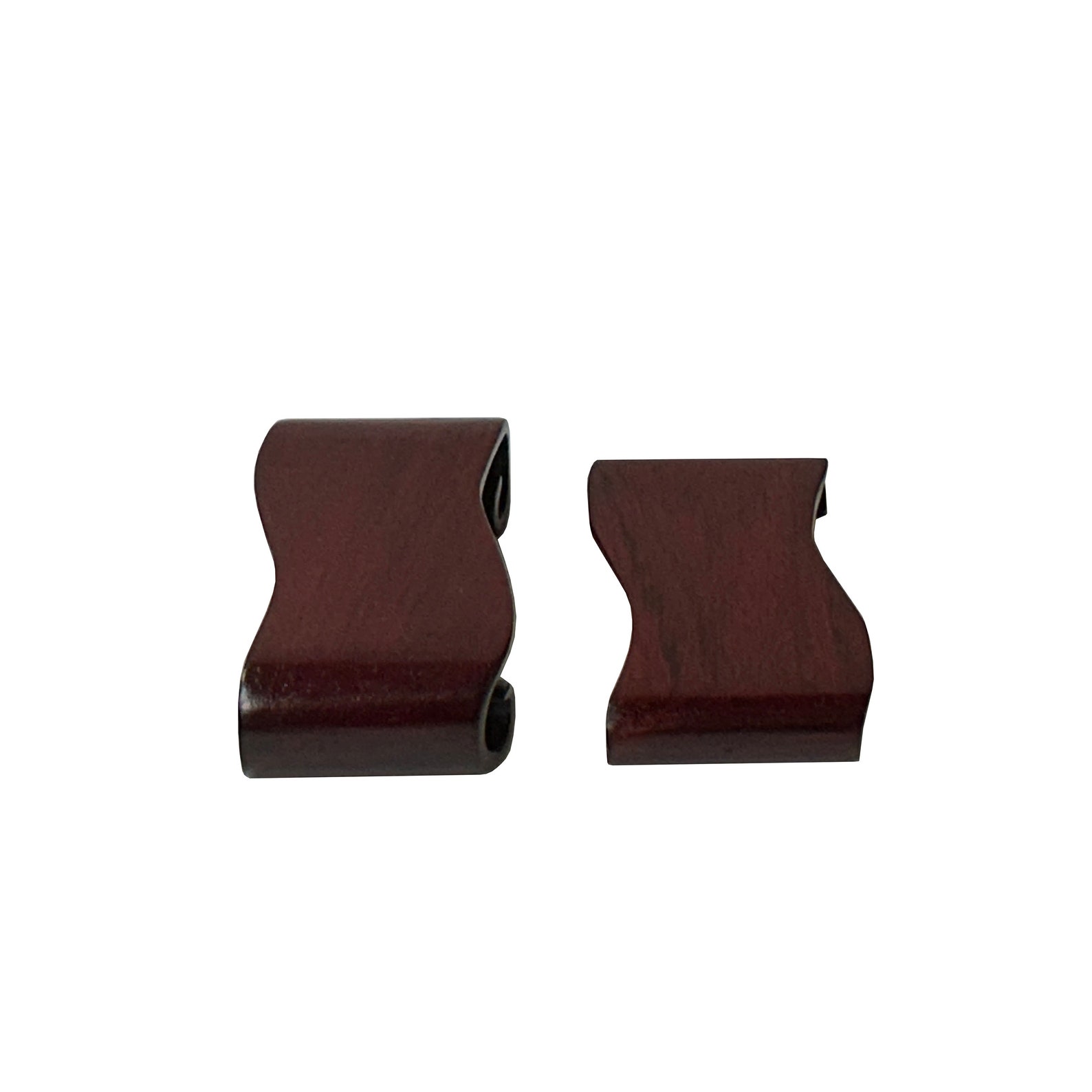 3.25" Set 2 Brown Wood Scroll Legs Rectangular Display Stand Riser ...