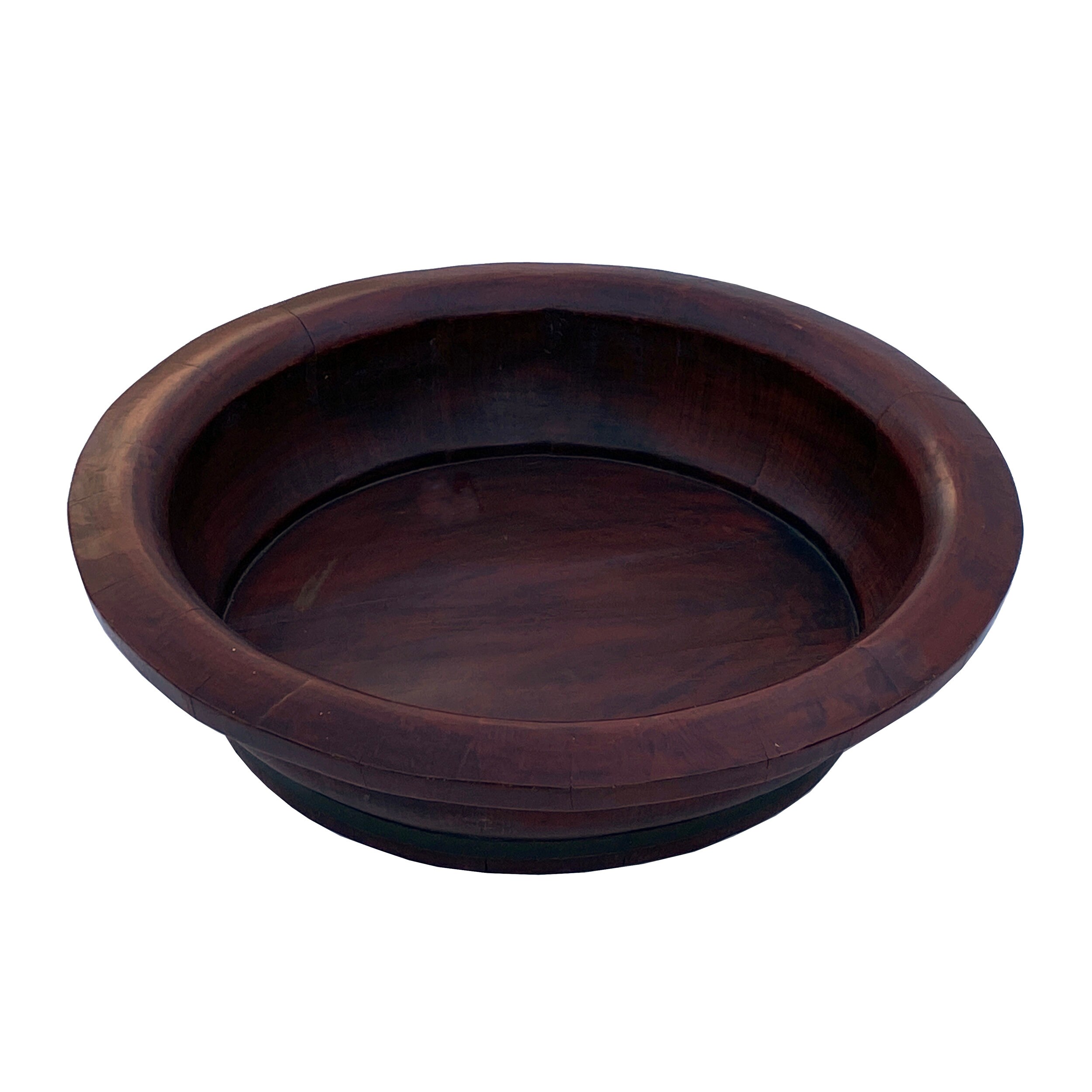 Chinese Vintage Distressed Oxblood Red Round Wood Bucket Cs6024e - Etsy