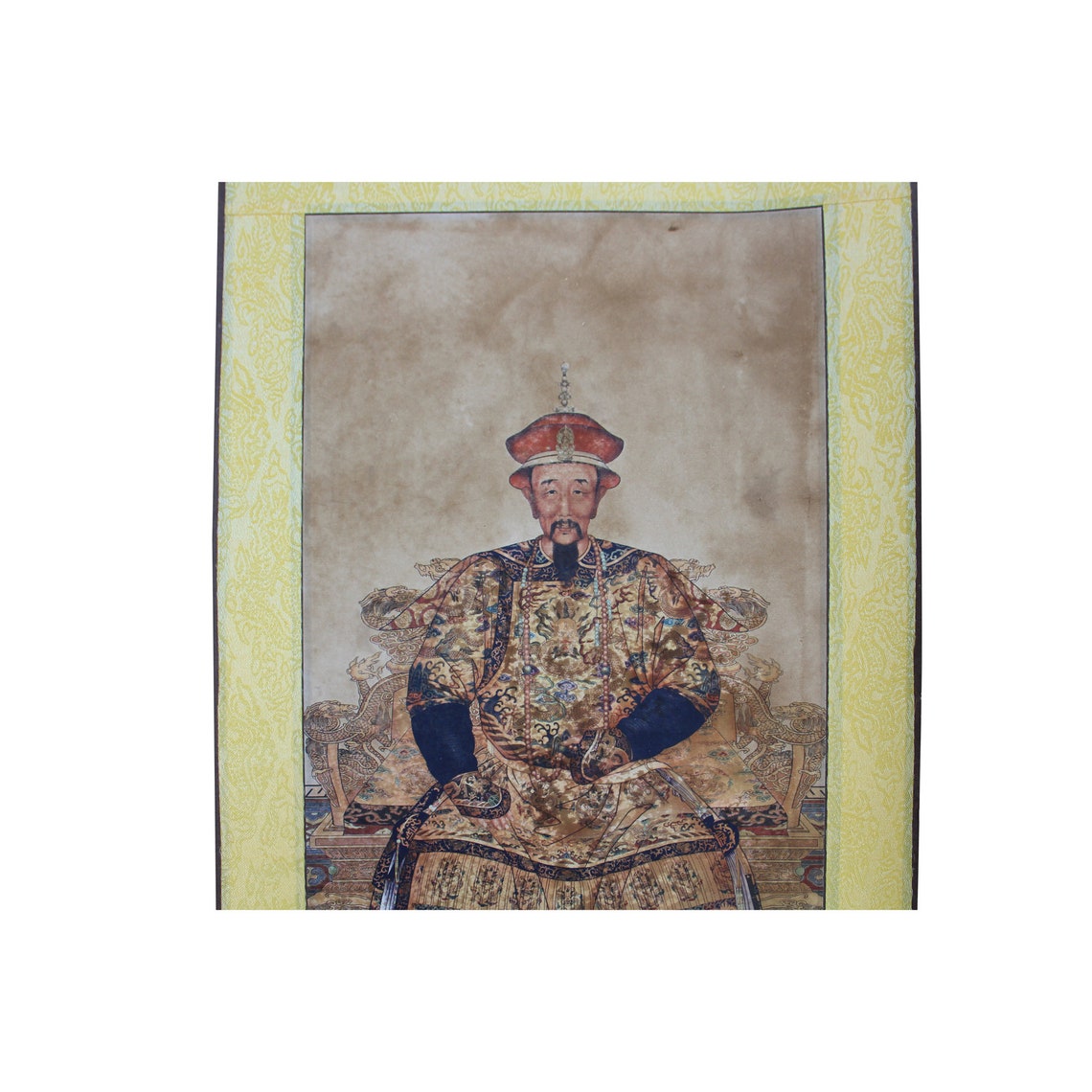 Chinese Qing Emperor Portrait Scroll Painting Wall Art Ws770e - Etsy