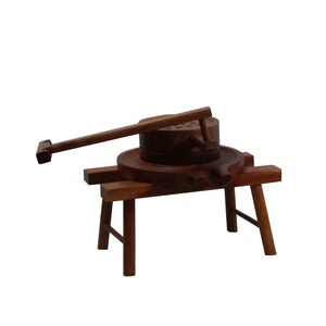 Miniature Chinese Traditional Wood Grain Grinder Display Decor Ws263e ...