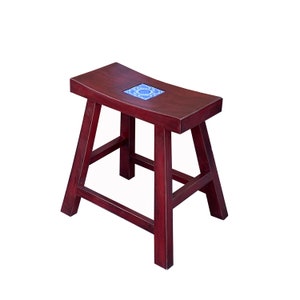 Handmade Blue White Porcelain Art Top Brick Red Single Seat Stool ...