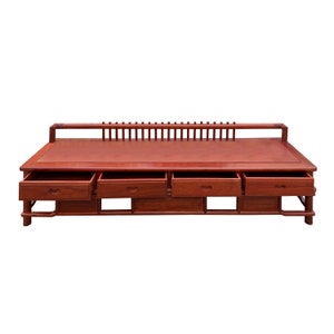 Zen Chinese Brown Wood Bar Panel Bench Low Cabinet Cs7543e - Etsy