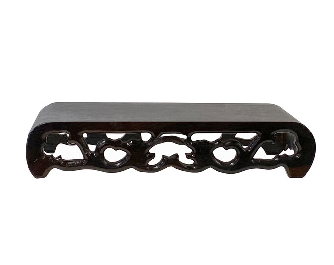 Dark Brown Wood Scroll Rectangular Table Top Stand Display Easel ...