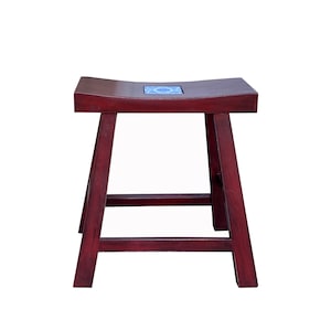 Handmade Blue White Porcelain Art Top Brick Red Single Seat Stool ...