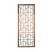 Chinese Distressed Vintage Brown Geometric Rectangular Panel Screen ...