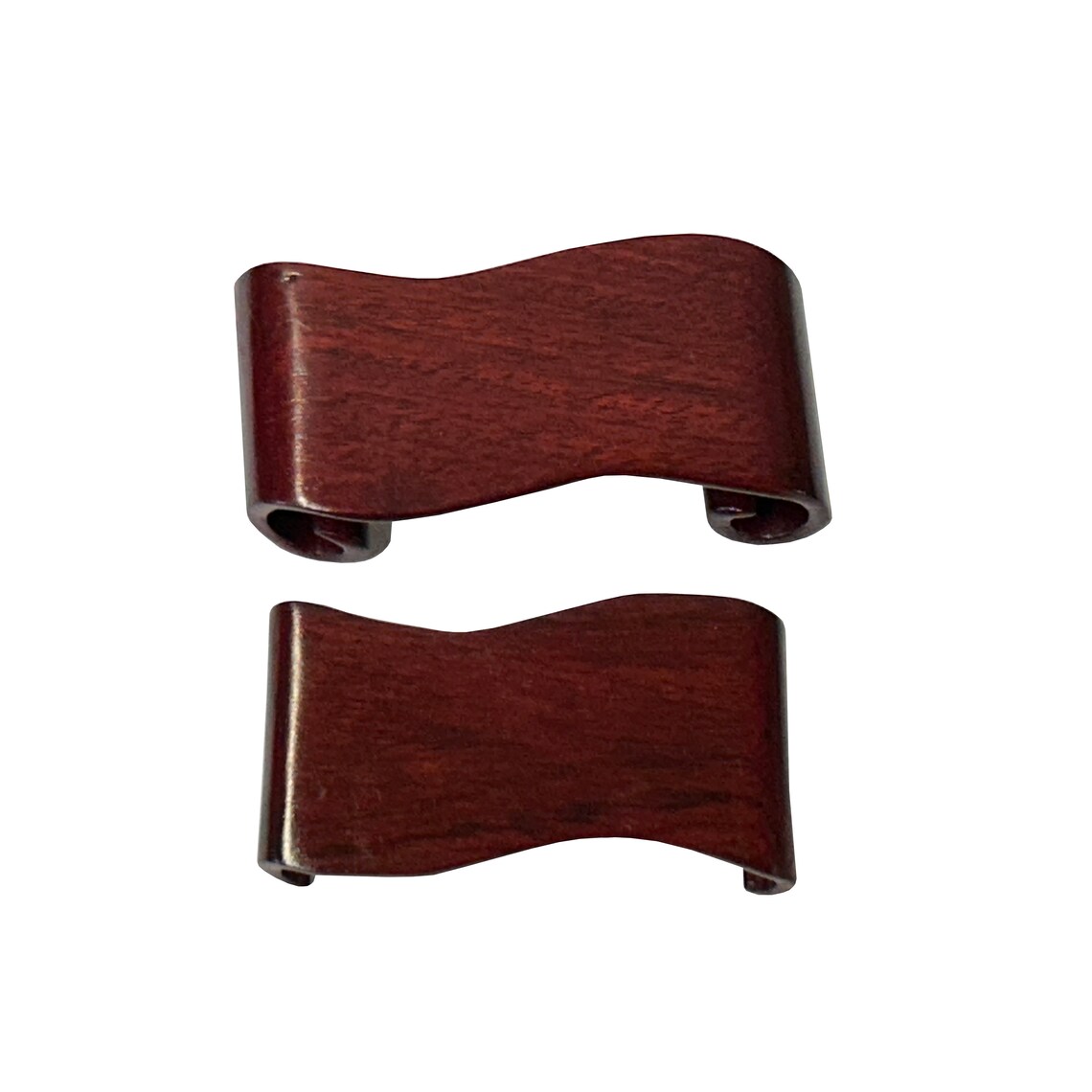 3.25" Set 2 Brown Wood Scroll Legs Rectangular Display Stand Riser ...
