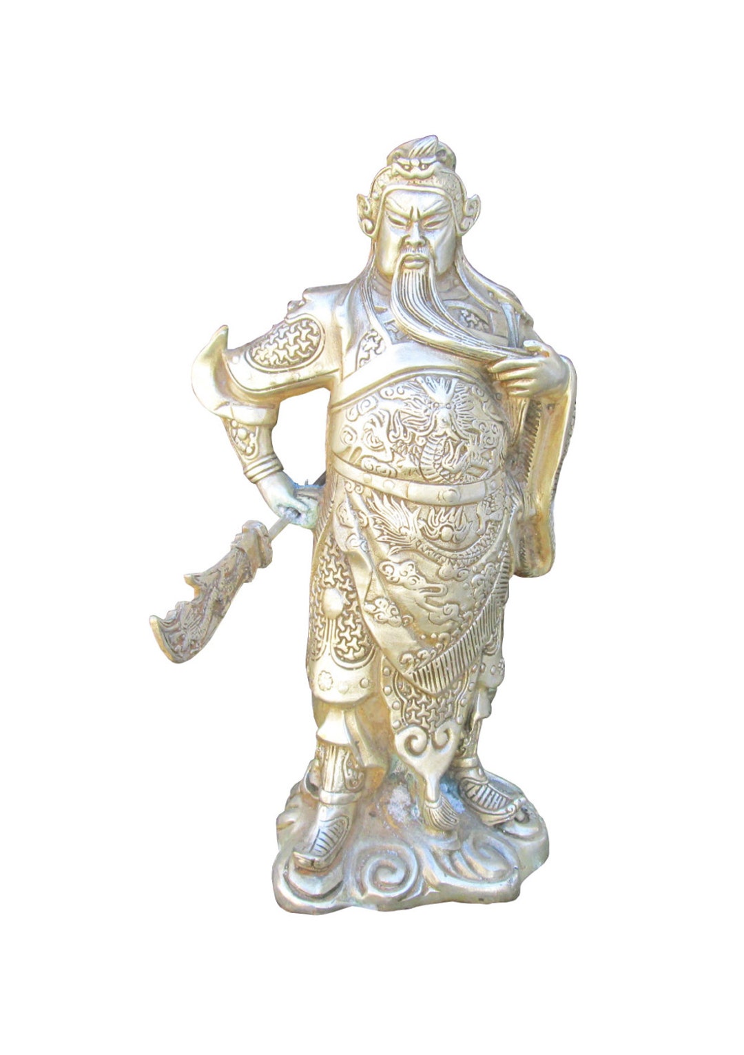 Chinese Silver Color General Guan Kwan Kong Metal Statue JZ124E - Etsy