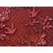 Chinese Red Resin Lacquer Round Flower Bird Relief Carving - Etsy
