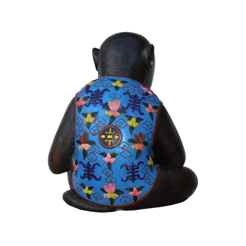 Handmade Brown Bronze Metal Ape Monkey With Peach Figure | Etsy