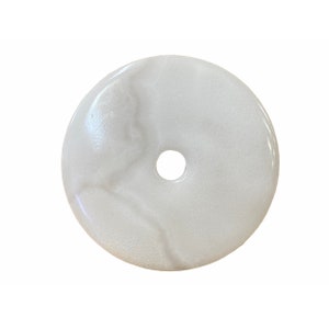 Chinese Natural White Stone Round Fengshui Home Decor Display Ws1669e ...