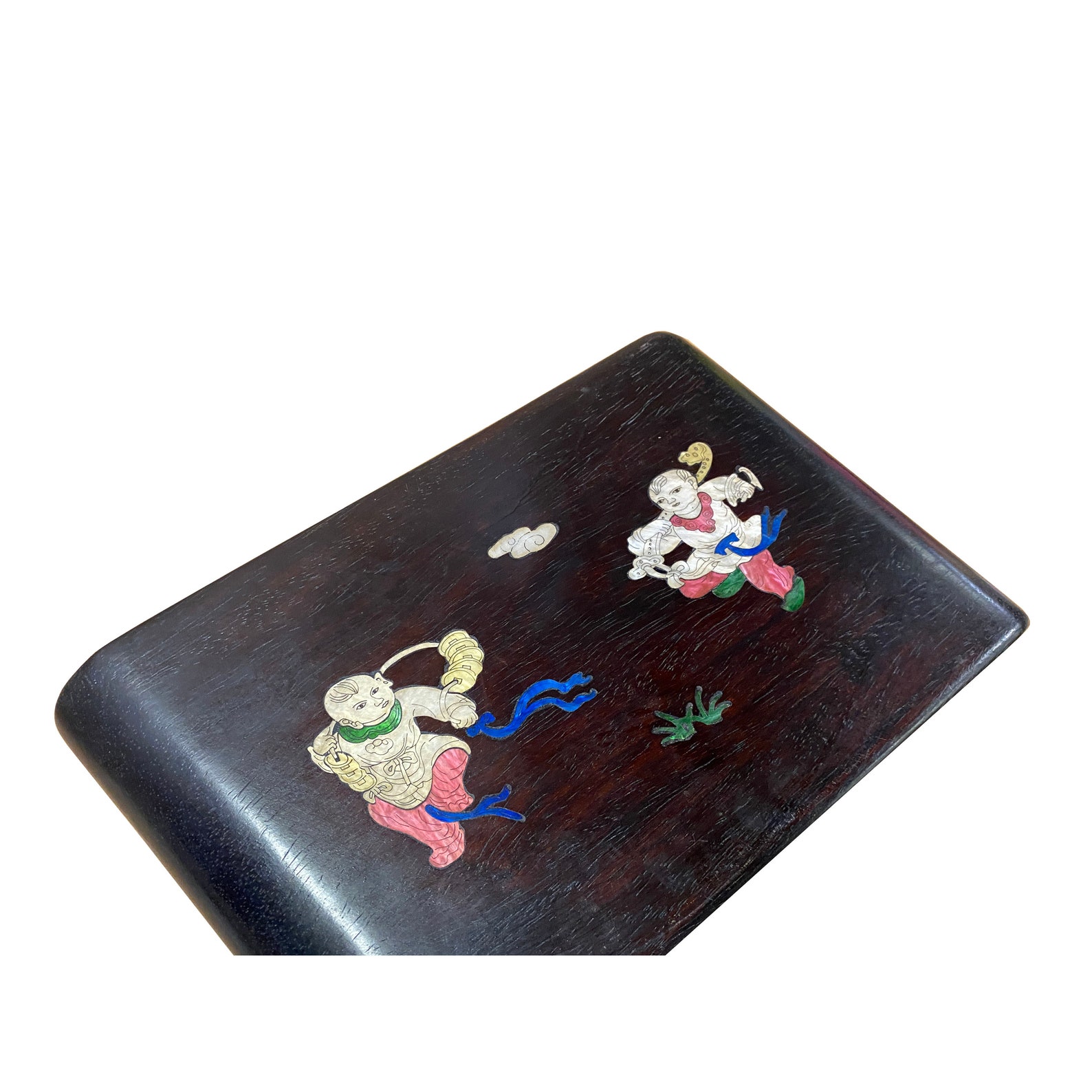 Chinese Brown Wood Scroll Rectangular Table Top Stand Display - Etsy