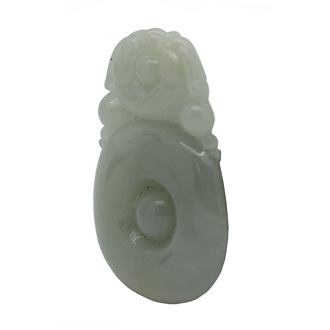 Carved Natural Green Jade Circle Ornament Pendant Fs404ne - Etsy