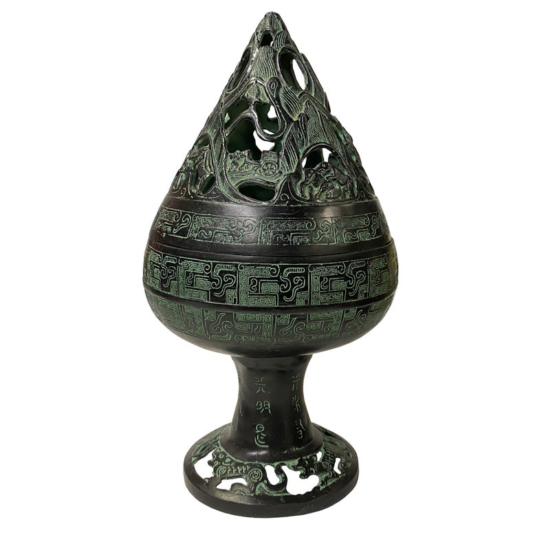 Chinese Oriental Green Bronze-ware Home Decor Display Ws1207e - Etsy