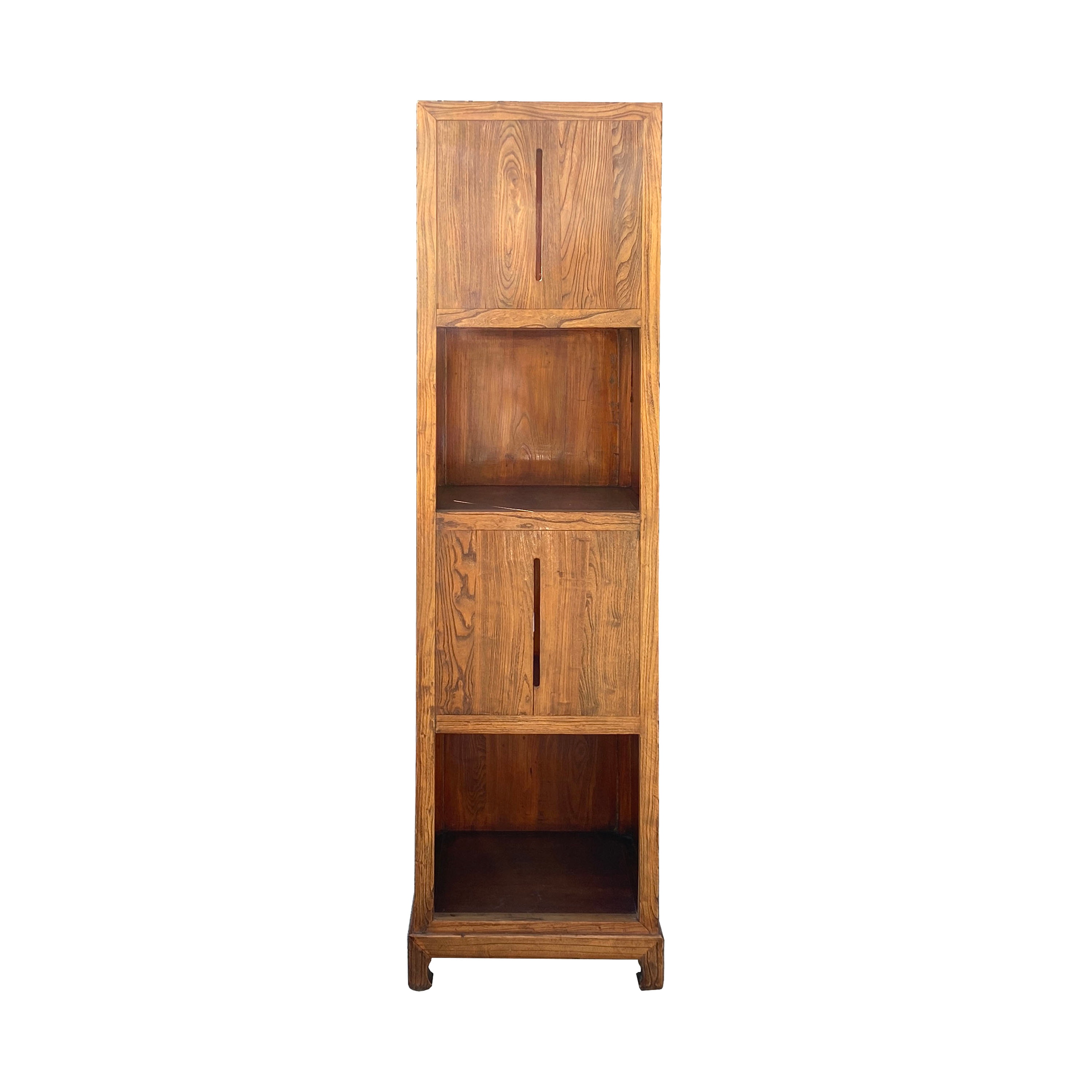Raw Wood Slim Narrow Tall Open Display Storage Corner Cabinet Cs7158e Etsy