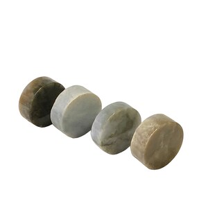 Set of 4 Stone Carved Round Shape Sample Display Art Paperweight ...