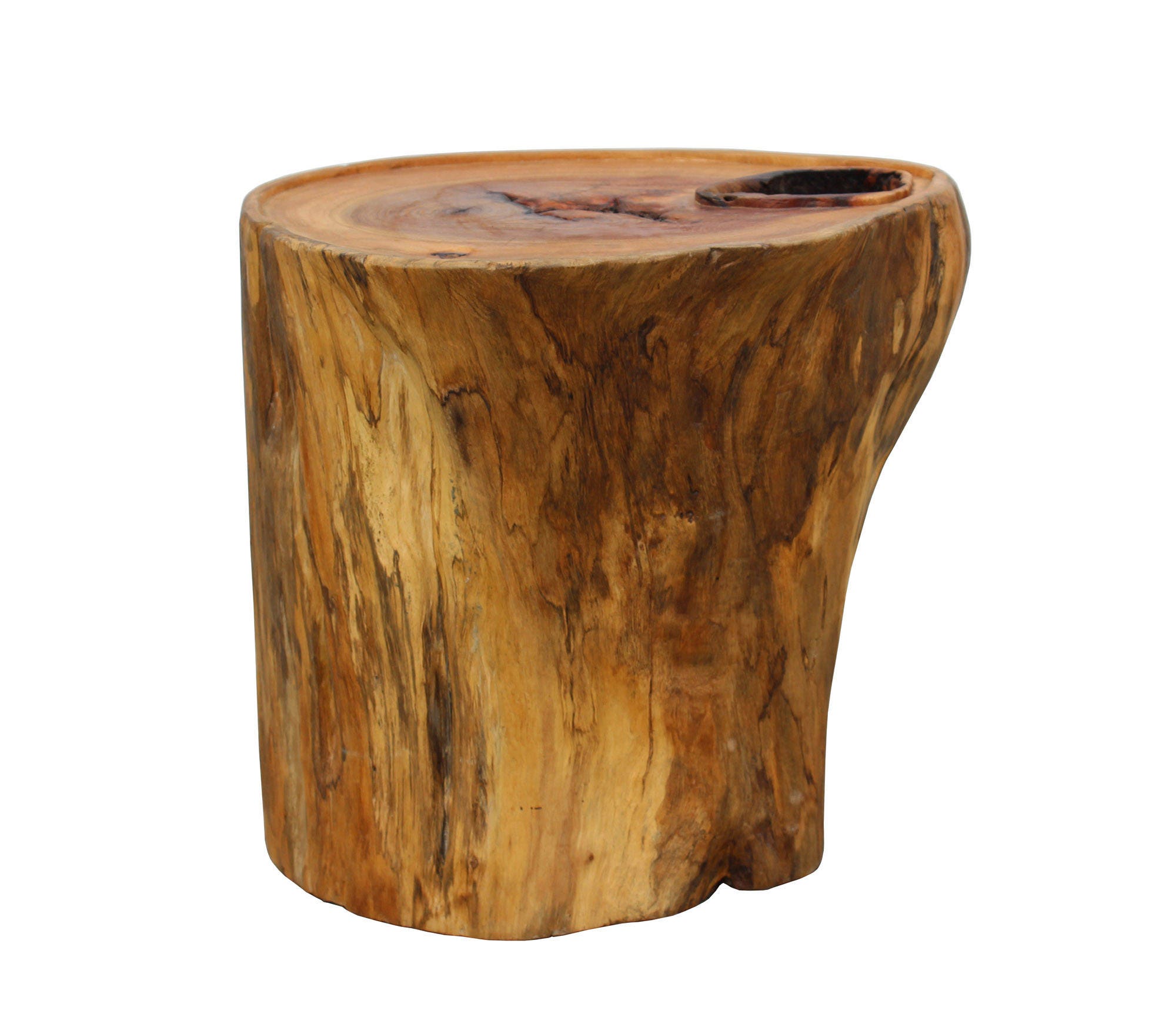 Chinese Natural Camphor Thick Wood Stem Rough Stool Table | Etsy