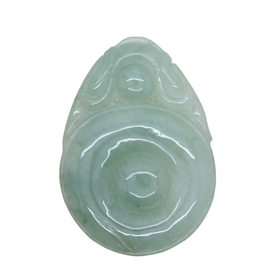 Round Shape Natural Green Jade Ornament Pendant N529e - Etsy