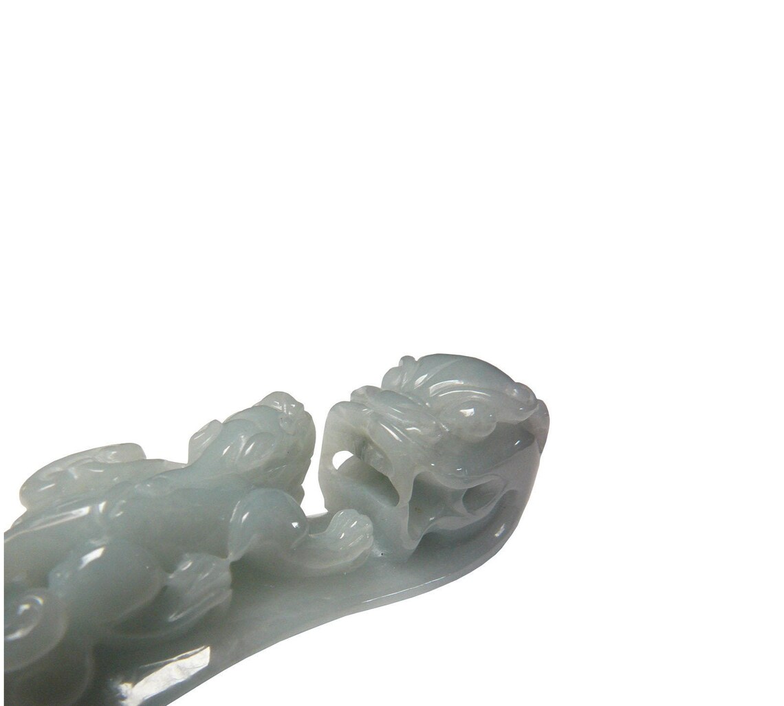 Chinese Jade Tabletop Figure With Zodiac Dragon and Pixie on | Etsy