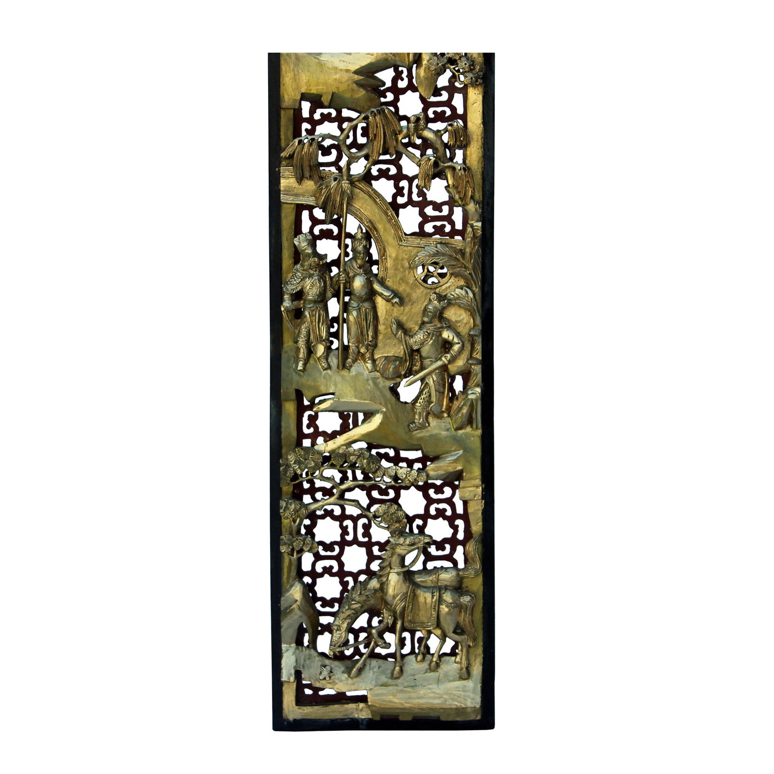 3D Golden Lacquer Wood Carving story of Ancient Warriors - Etsy