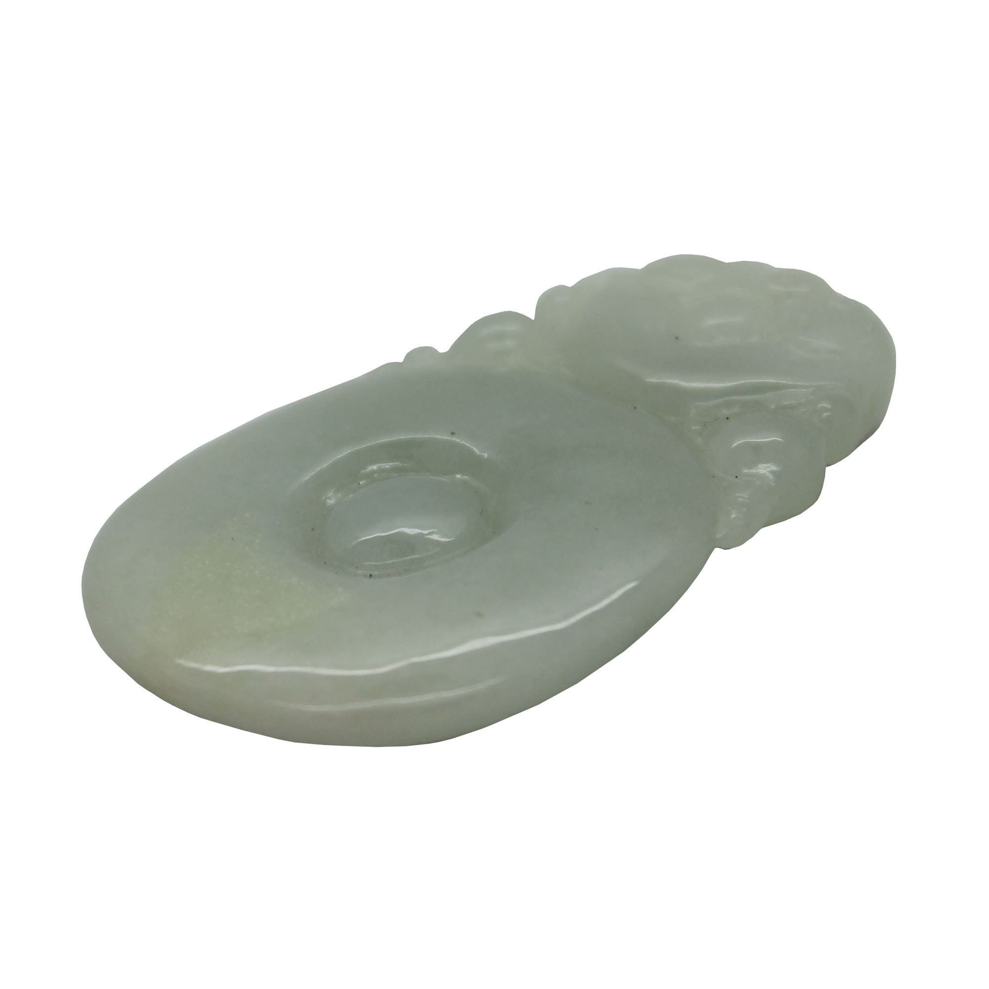 Carved Natural Green Jade Circle Ornament Pendant Fs404ne - Etsy