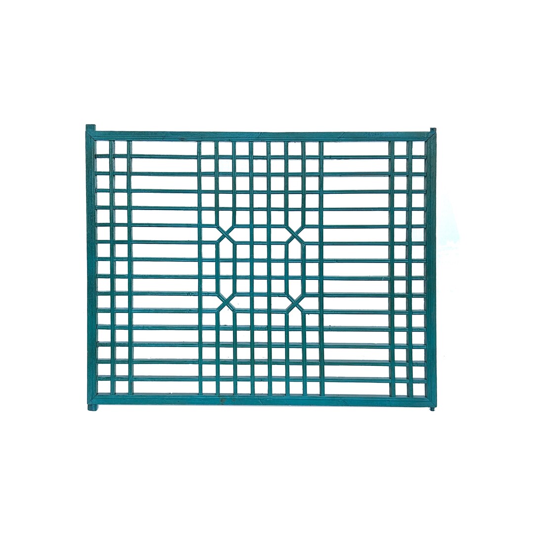 Vintage Rustic Pastel Blue Green Grid Geometric Wood Wall Panel Ws4548e ...