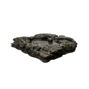 Chinese Oriental Black Color Dimensional Dragon Ink Well Pad Display ...