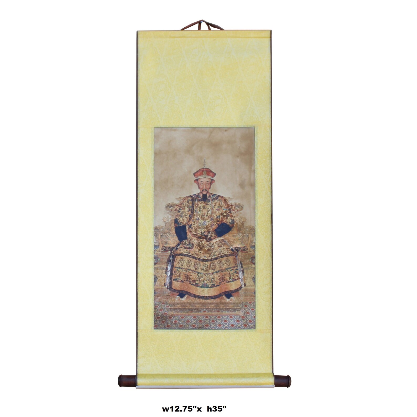 Chinese Qing Emperor Portrait Scroll Painting Wall Art Ws770e - Etsy