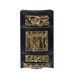 Vintage Chinese 3D Golden Lacquer Wood Carving Opera Scene Wall Panel ...