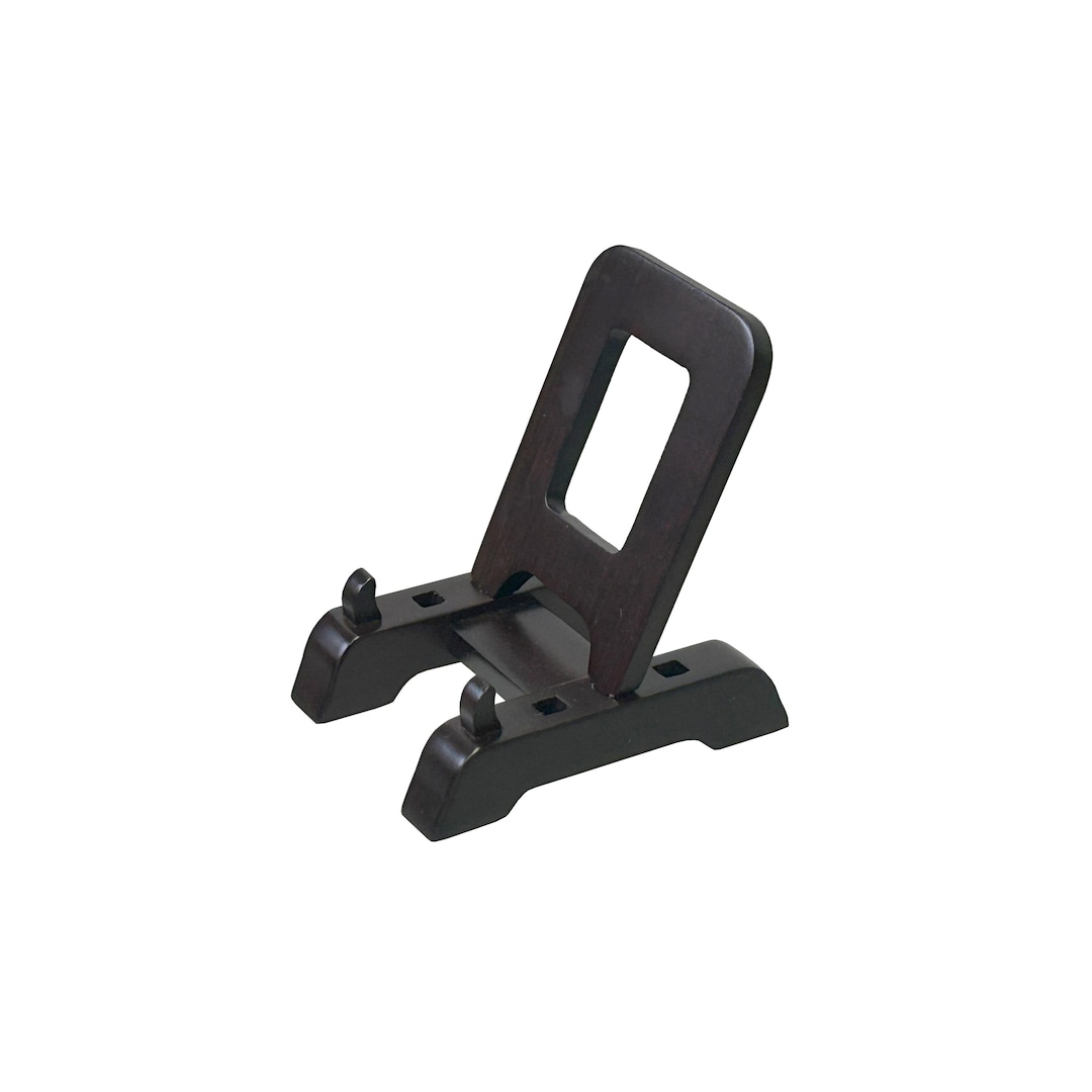 5" Dark Brown Solid Wood Minimalist Sleek Display Stand Holder St1201e ...