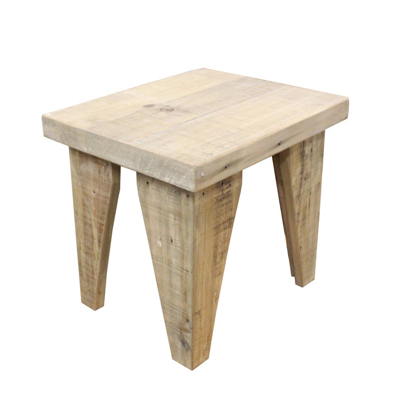Raw Wood Rustic Handmade Finish Rectangular Wood Stool Table Cs5603e - Etsy
