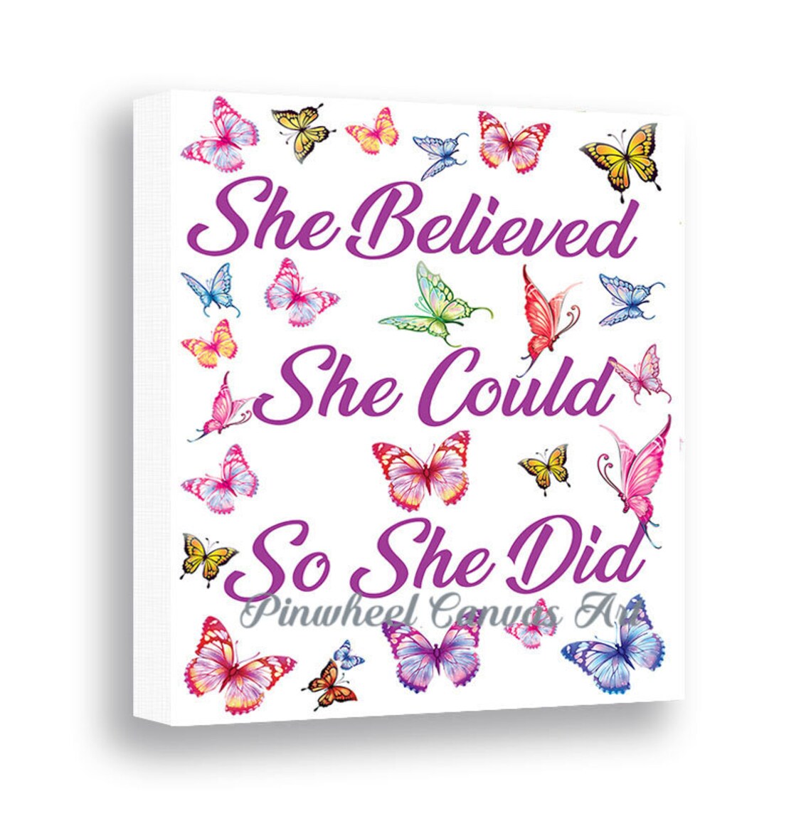 Butterfly Wall Art She Believed She Could so She Did - Etsy