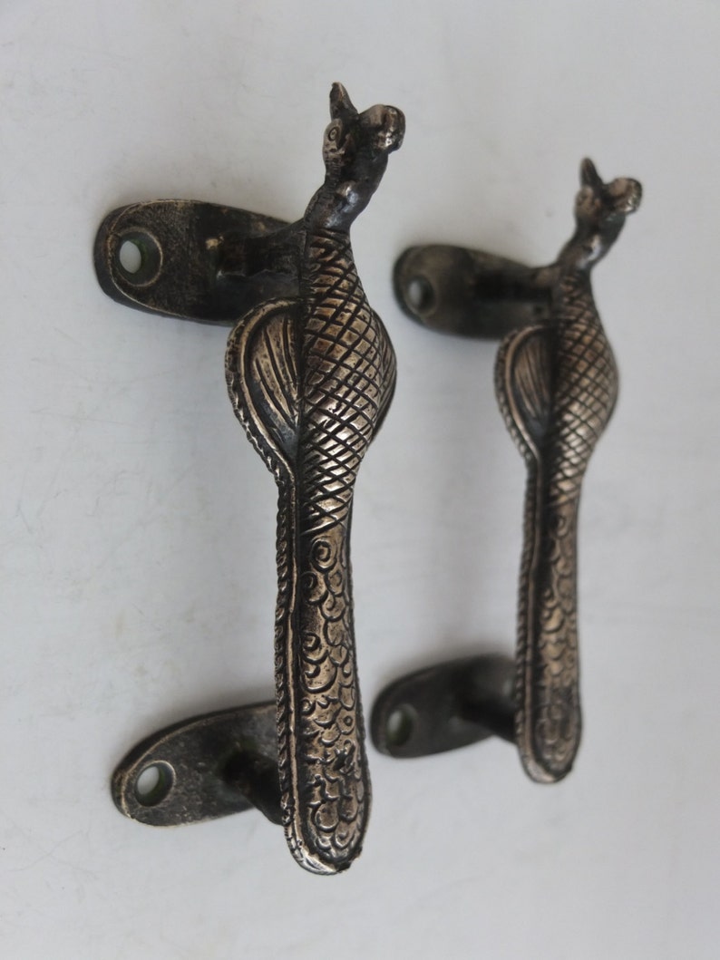 Vintage Antique Style Bird Solid Brass Pair of Cabinet DOOR HANDLES ...