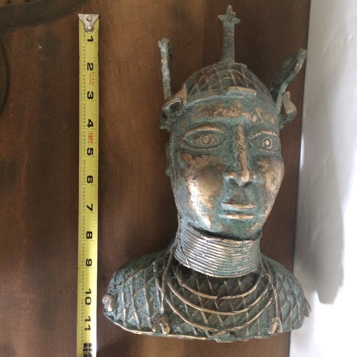 Rare African Benin Brass/bronze King Oba Bust Statue/figure - Etsy