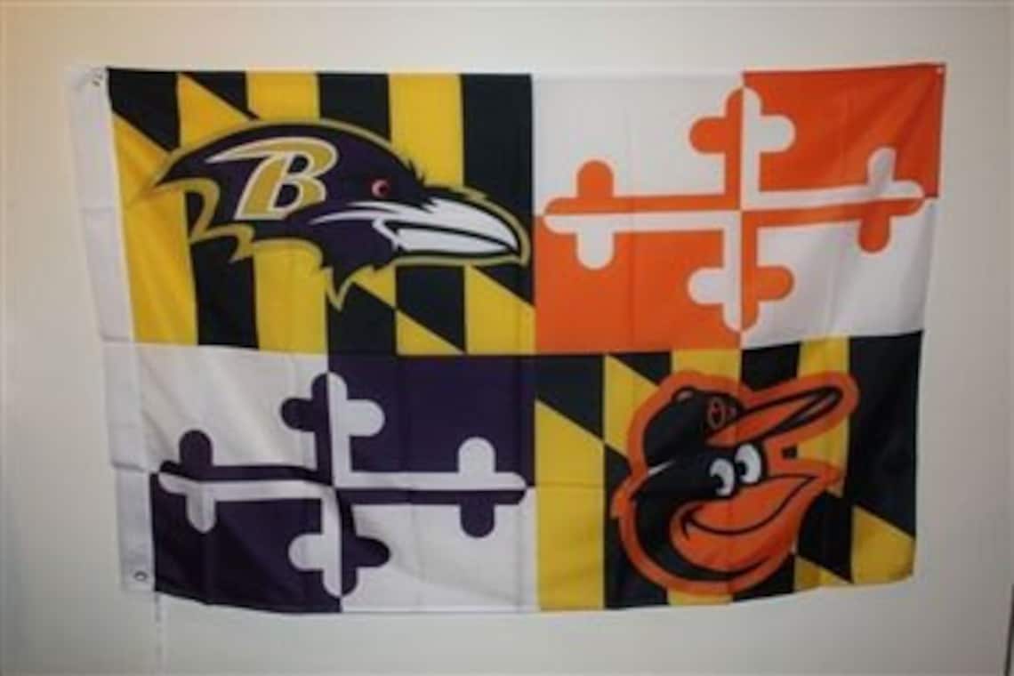 Maryland Flag 3' X 5' Polyester Baltimore Ravens - Etsy