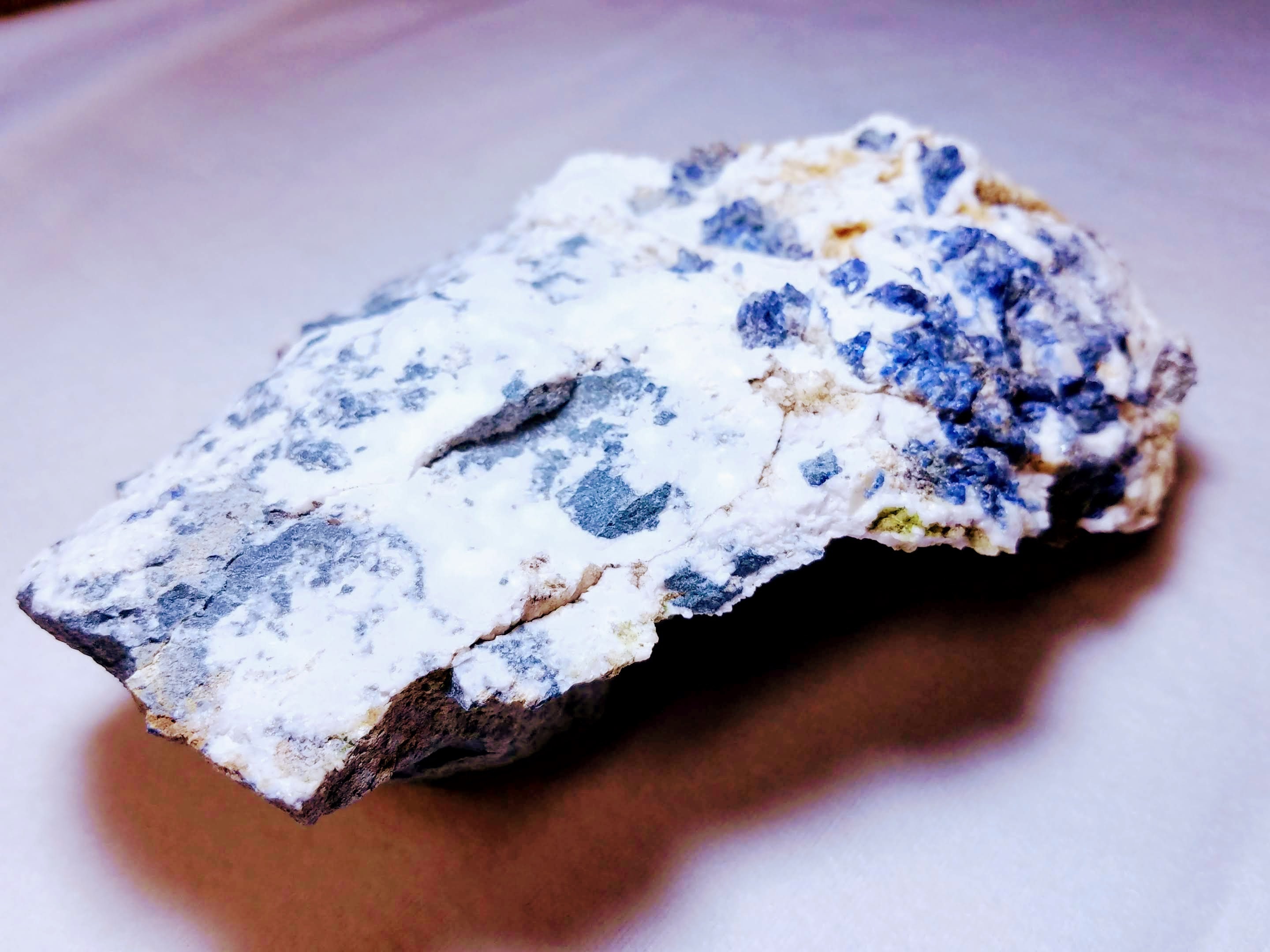 Benitoite Specimen White Natrolite Rock Matrix Rare Blue Crystals ...