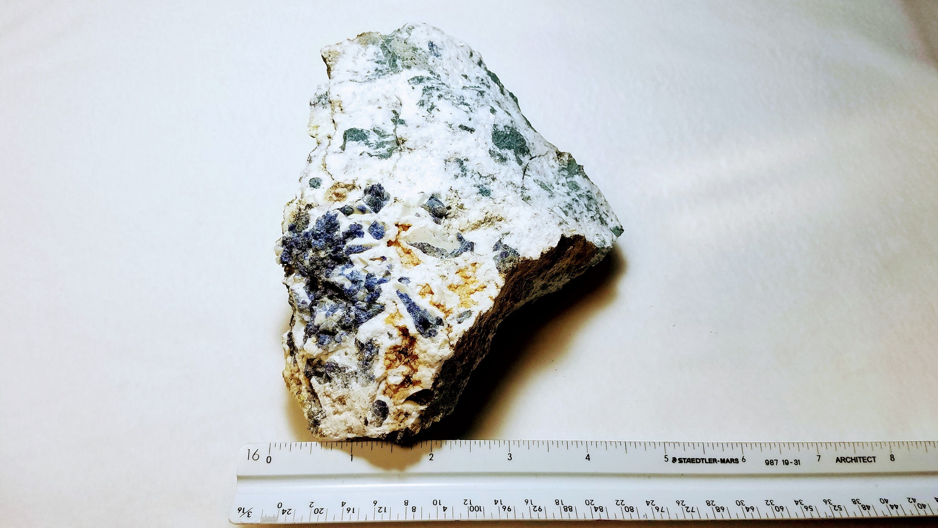 Benitoite Specimen White Natrolite Rock Matrix Rare Blue Crystals ...