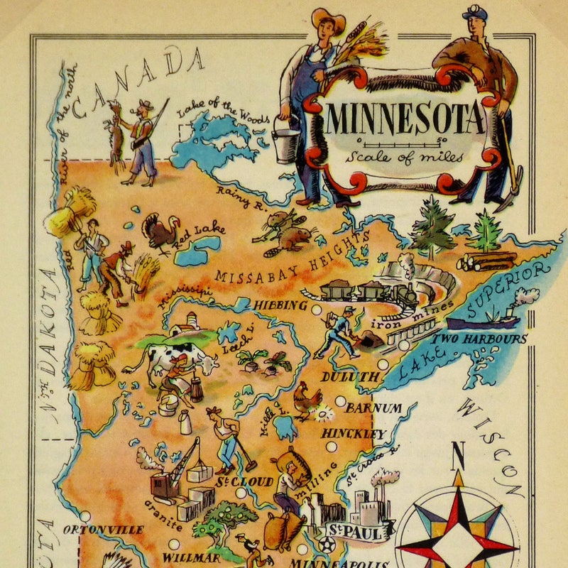 Minnesota Card - Etsy