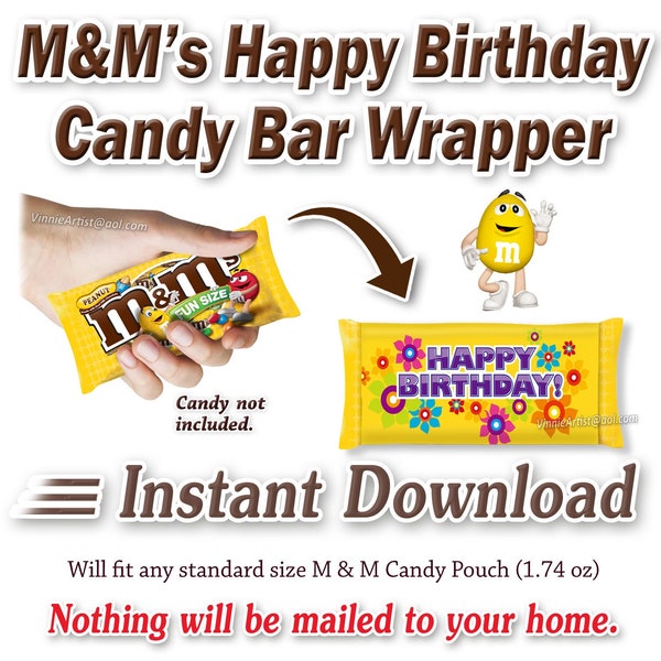 M and M Wrappers - Etsy