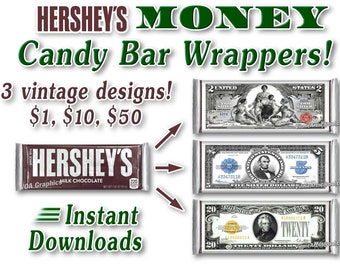 Dollar Bill Candy Bar Wrappers - Etsy