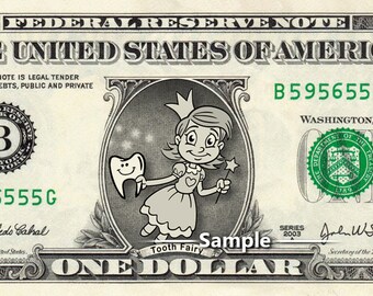 Tooth Fairy Dollar Bill REAL Money Cash Money Collectible | Etsy