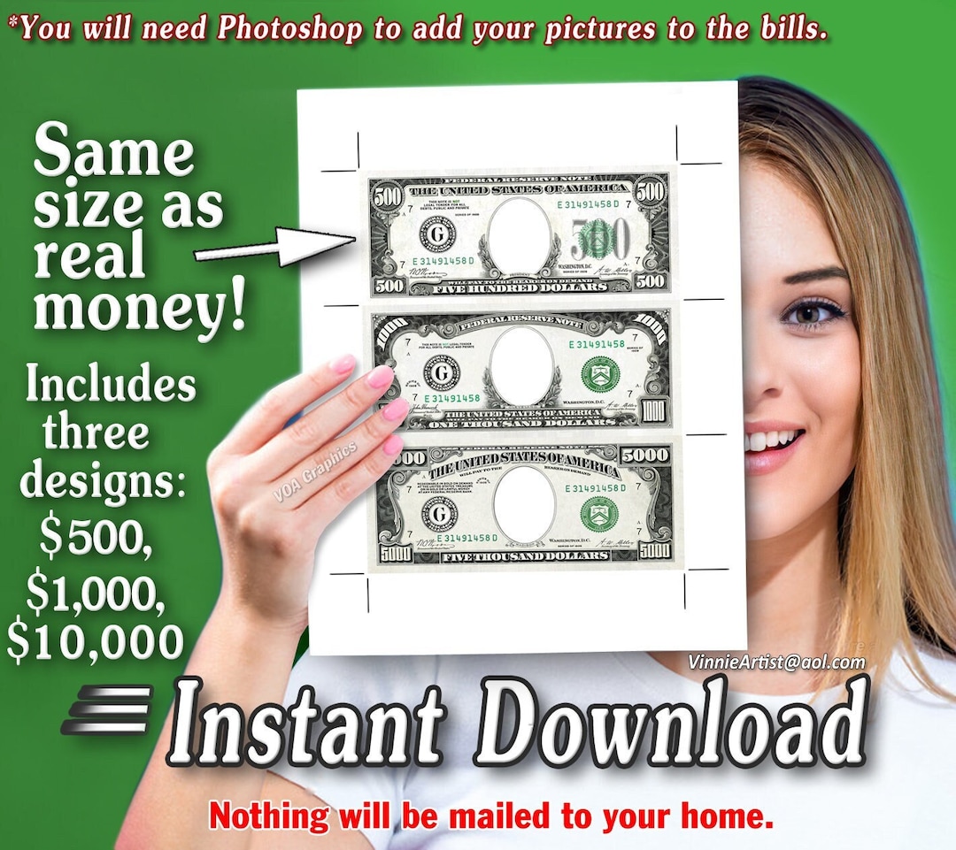 Printable Money Sheets With Cut Marks 3-per-page Cash Dollar Image ...