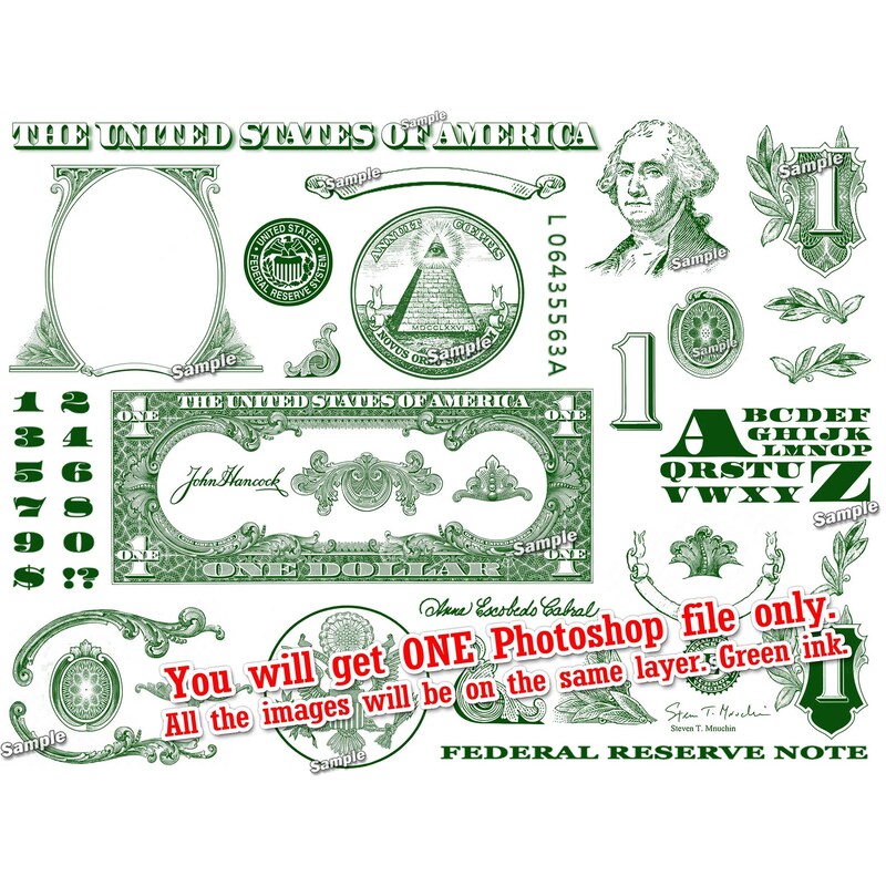 One Dollar Bill - Etsy