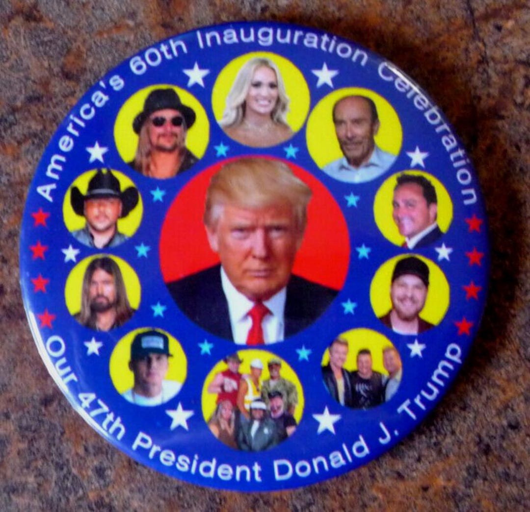 Donald Trump Button Inauguration Day 60th Inauguration Pin Pinback ...