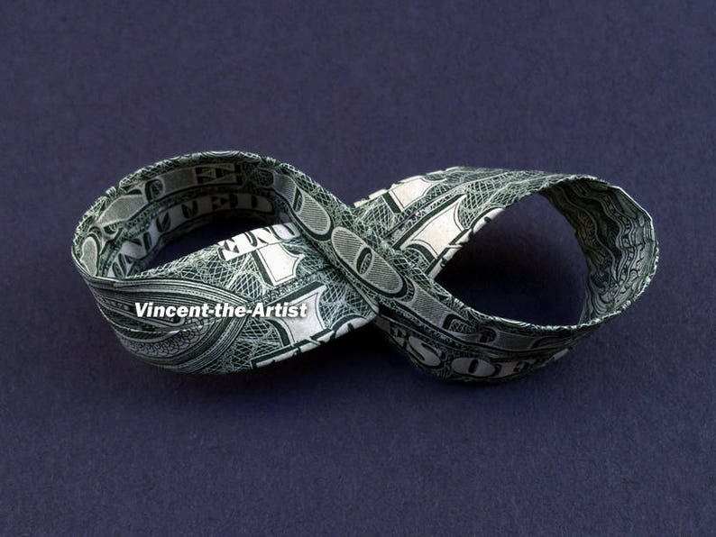 INFINITY LOOP Money Origami Art Dollar Bill Cash Sculptors | Etsy