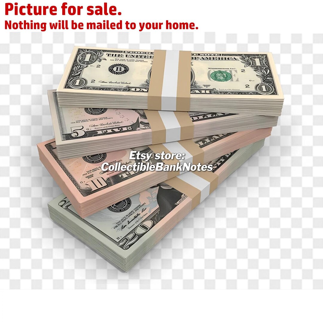 PICTURE for SALE: Money Stacks of 1 5 10 20 Dollar Bills PNG Graphic ...