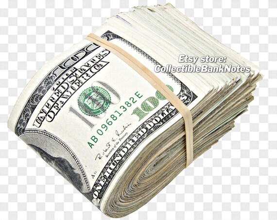 PICTURE for SALE: Banded Money Stack of Hundred Dollar Bills - Etsy