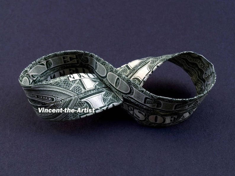 INFINITY LOOP Money Origami Art Dollar Bill Cash Sculptors | Etsy