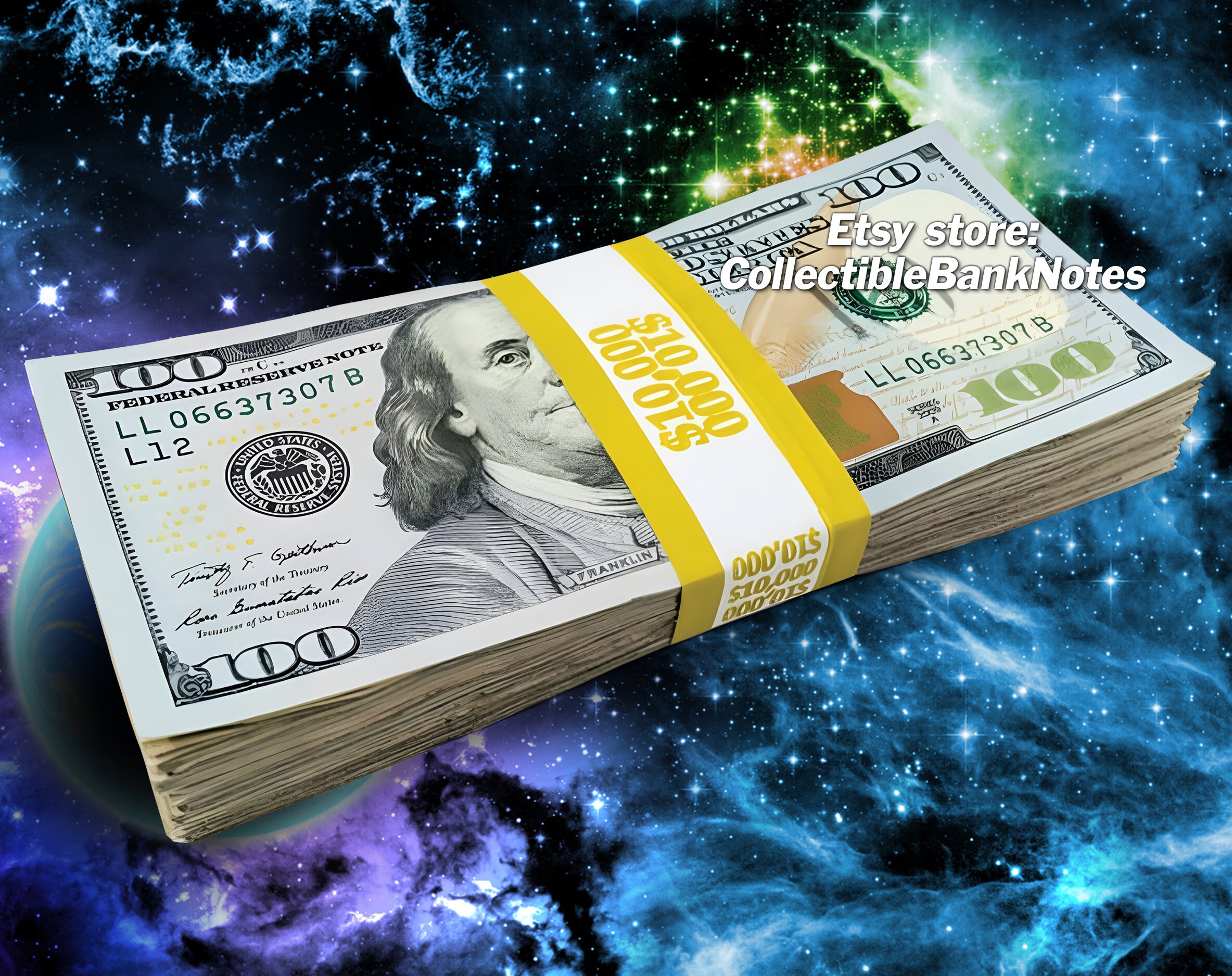 PICTURE for SALE: Ten Thousand Dollars Stacks Hundred Dollar - Etsy